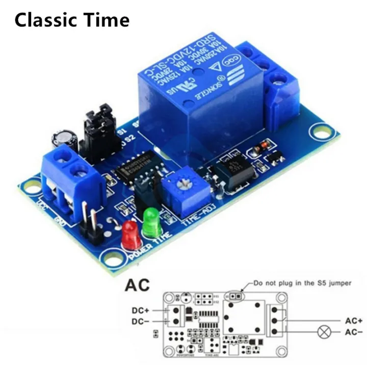 DC 12V Time Relay Module Normal Open Time Delay Relay Timing Timer ... DC 12V Time Relay Module Normal Open Time Delay Relay Timing Timer ...