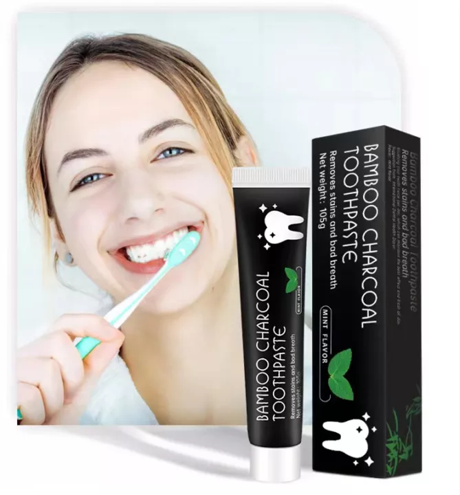 100% Effective Bamboo Charcoal Teeth Whitening Black Toothpaste ...