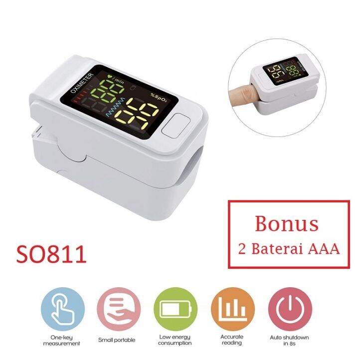 SO811 Pulse Oximeter Oksimeter Alat Ukur Saturasi Oksigen SO 811 ...
