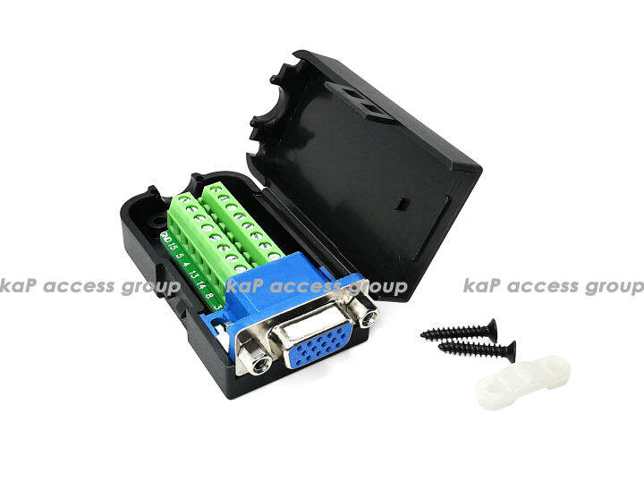 VGA 15 Pin Terminal RGB DB15 Male D-SUB 3 Row 15 Pin เสียบสาย ขันน็อต ซ่อมสาย เดินสาย แบบตัวผู้ ...