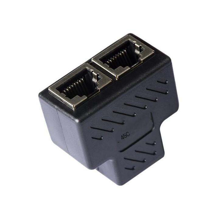 1 to 2 Ways LAN Ethernet Network Adapter Splitter Adapter Connector ...