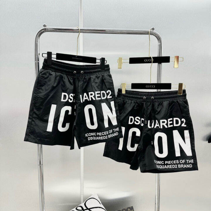Quần Short Gió Nam DSQ2 In Chữ ICON Trắng Cạp Chun Dây Thắt - Quần Đùi ...