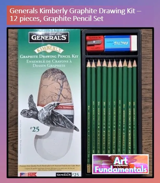 Generals Kimberly Graphite Drawing Kit - 12 pieces, Graphite Pencil Set ...
