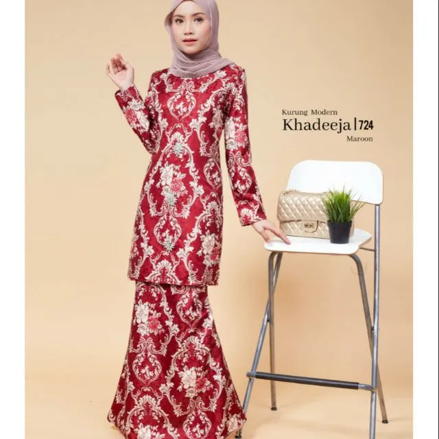 Baju Kurung Khadeeja Sulaman Diamonds,#724 Kurung Modern Khadeeja! Baju ...