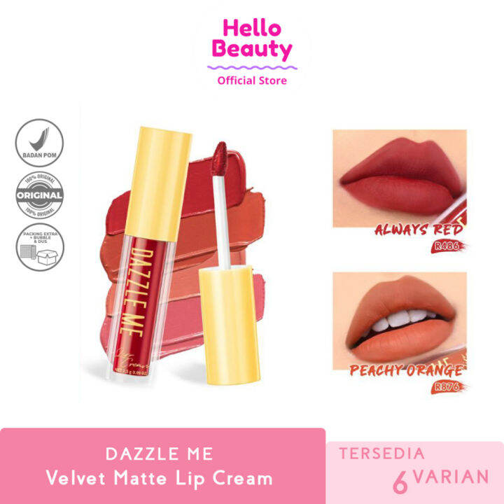 DAZZLE ME Velvet Matte Lip Cream | Lazada Indonesia
