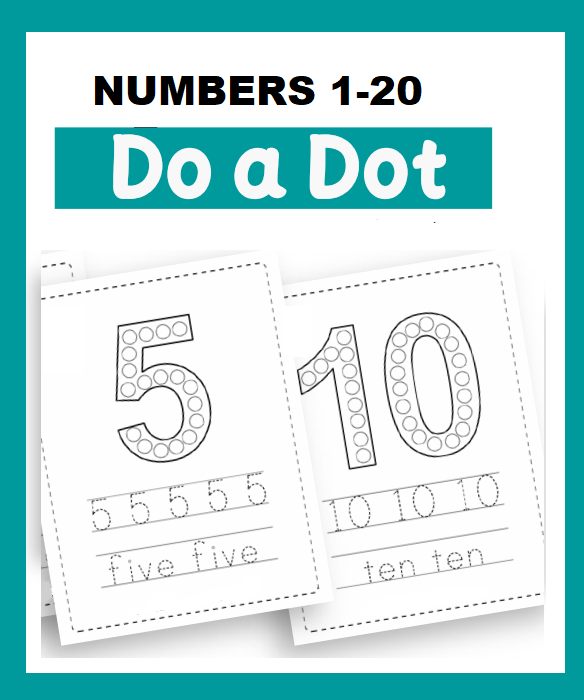 Numbers Do A Dot 123 Write Learn 1-20 Writing for Preschool Children ...