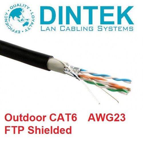 Dintek PowerMAX 4P Cat.6 U/FTP 23AWG PE Cable - Black - DINTEK Cat.6 ...