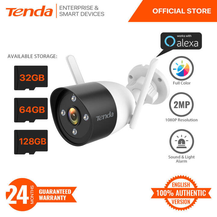 Tenda CT3 2MP 1080P Full Color Outdoor Security Wifi Camera | Wireless ...