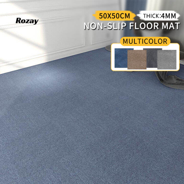 Floor mat tile carpet self-adhesive Non-Slip mat 50x50cm easy ...