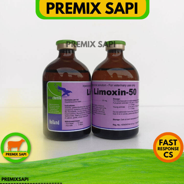 LIMOXIN 50 isi 100 ml Antibiotik Hewan Spektrum Luas Hewan Sapi - Like ...