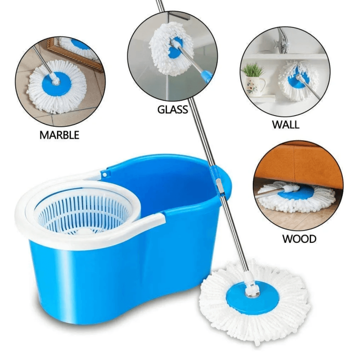 Easy Spin Mop Mini 360 Microfibre Head Plastic mop lantai spin Mop | Lazada