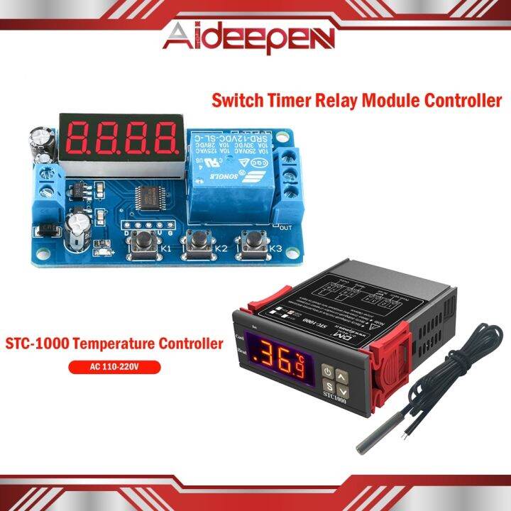 STC1000 Temperature Incubator Relay Module Switch Trigger Time Delay Circuit Timer Cycle ...