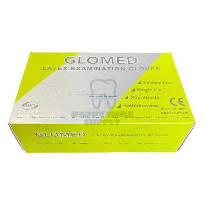 GLOMED Latex Surgical Examination Gloves and Vinyl Gloves (100pcs/box) | Lazada PH