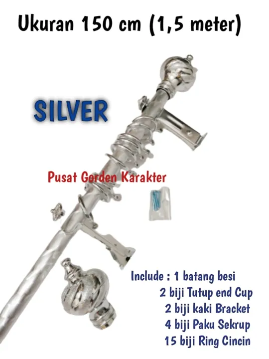 Besi gorden Silver 150 cm Murah Batang Gorden 150 cm Tiang Gorden ...