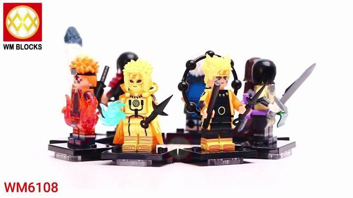 Lzclematisbuilding Block ของเล่นขนาดเล็ก Naruto Series Uzumaki ฟิกเกอร์ ...