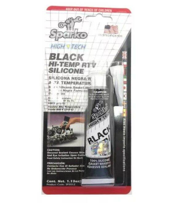 12pcs (1 Box) Sparko Hi-Temp RTV Silicone Gasket Maker Black 32g ...