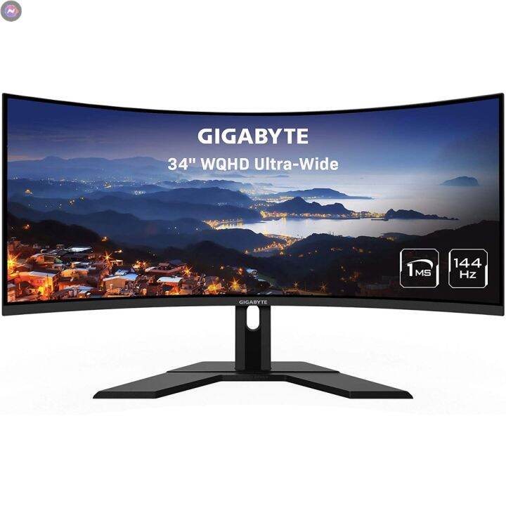 ลด 50% (พร้อมส่ง)MONITOR 34" Gigabyte G34WQC 144Hz Ultra-Wide Curved Gaming Monitor, 3440 x 1440 ...