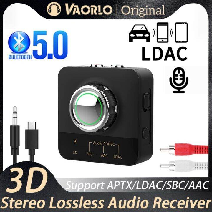 LDAC AAC Bluetooth 5.0 Audio Receiver 3D Stereo Music Wireless Adapter ...