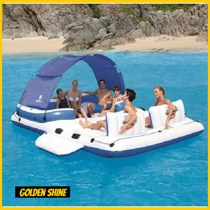 Giant 8 Person Inflatable Tropical Breeze Island Float Boat Swimming ...