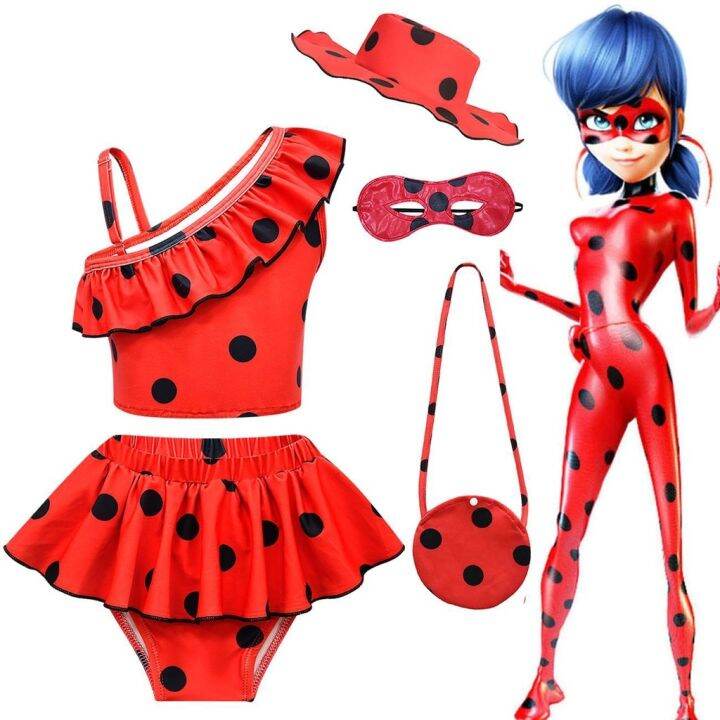 ☏☎ Girls' Split Swimsuit Children's Two Piece Swimsuit Miraculous ...