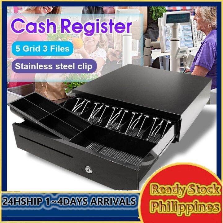 Drawer Cash Box Cashier Box Supermarket Bills 5 Grids 3 Gears Money ...