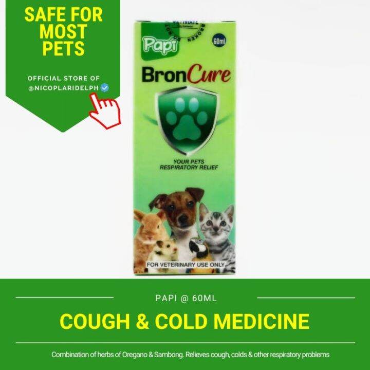 Papi Broncure for Cough Colds and Respiratory Relief of Dogs Cats Birds ...