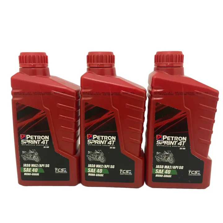 PETRON Sprint 4T SR100 Monograde Motorcycle Engine Oil SAE 40 (1 Liter) for TRICYCLE/ HONDA TMX ...