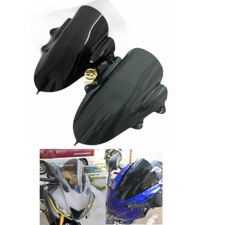R15 V3 ANTI PECAH DOUBLE BUBBLE VISOR WINDSHIELD WINDSCREEN REFLECTOR ...