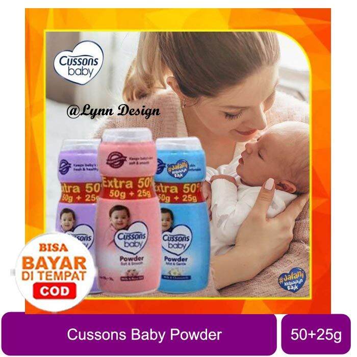 [50+25GR] Cussons Baby Powder 50 Gram | Bedak Bayi Lynn Design | Lazada ...
