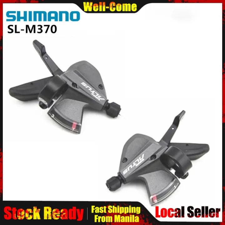 (A pair) shimano Altus M370 3x9 Speed Shifter Trigger Set SL-M370 w/inner Cable Shifter Left ...