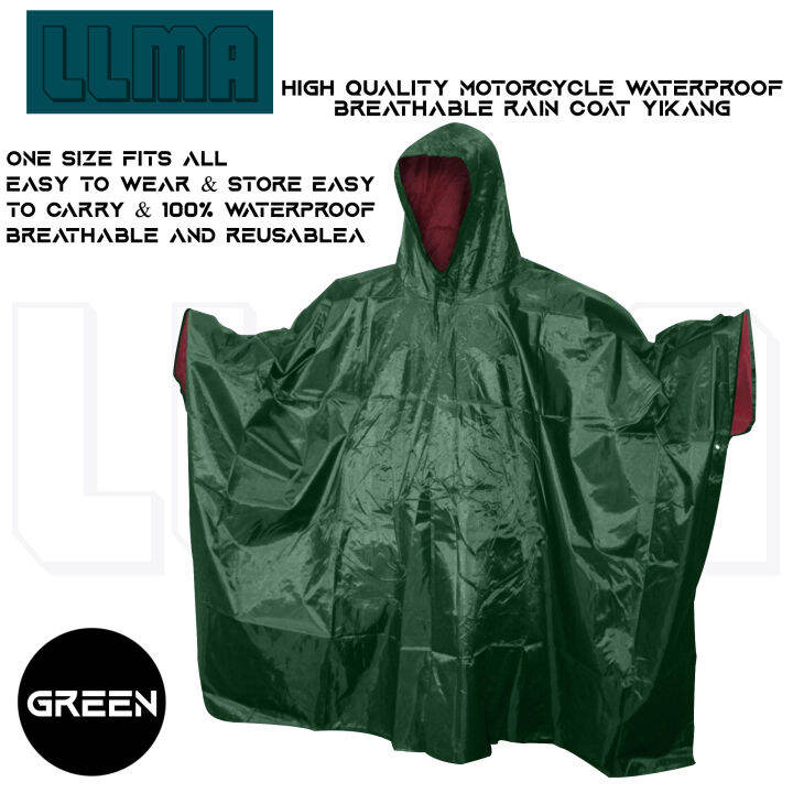 LLMA Reusable Heavy Duty Raincoat Yikang Universal FIT, Waterproof ...
