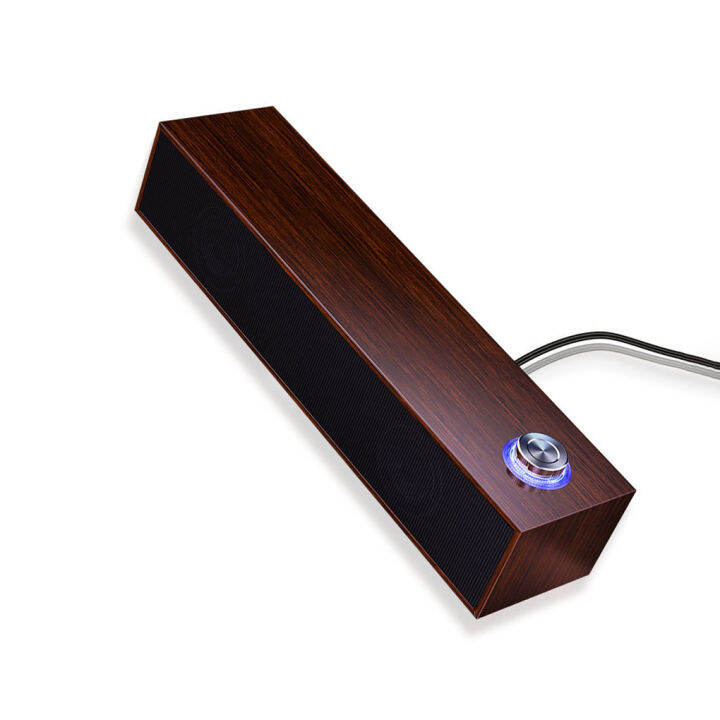 Wood Wired Desktop Speaker with Lodestone USB Sound Bar Strip High ...