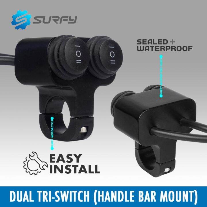 xx Dual Tri Switch 3ways Switch Alloy Handle Bar Mount Clamp Type From ...