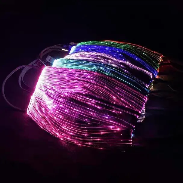 Safe and Clean LED Light up Face Mask Rechargeable and washable for ...