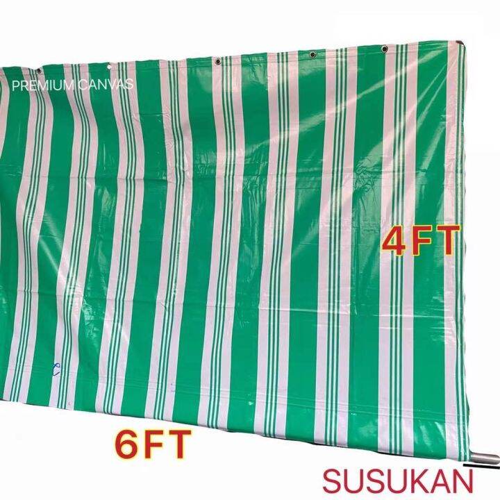 awning canopy 4FTx6FT Stripe Trapal Lona Tarpaulin Tarp to Cover The ...