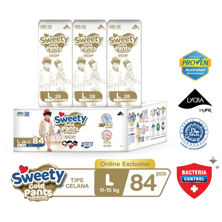 Sweety Gold Pants NextGen - L28 x 3 | Lazada Indonesia
