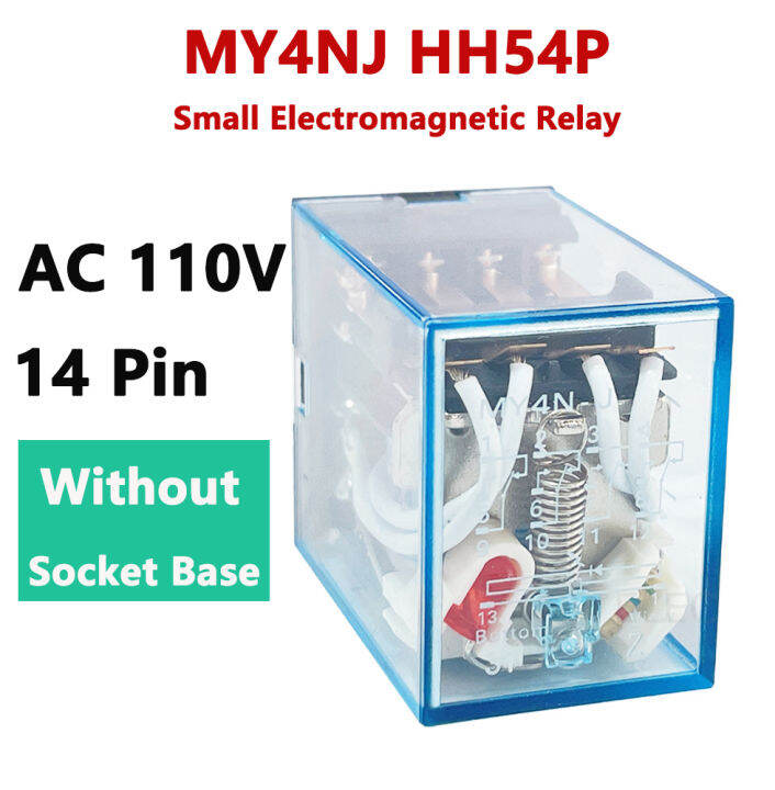 【In Stock】MY4NJ Micro Electromagnetic Relay DC 12V 24V AC110V 220V Coil 4NO 4NC Relay DIN Rail ...