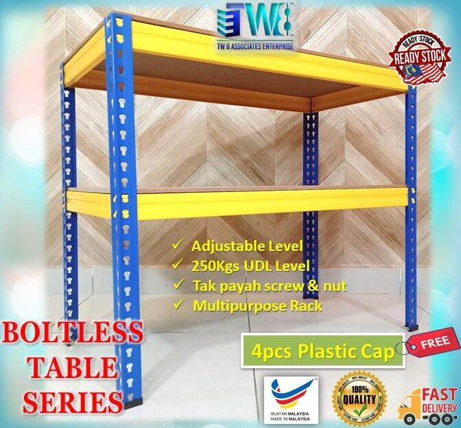 Boltless Rack Rak Besi Store Multipurpose Rack Home Table / Meja ...