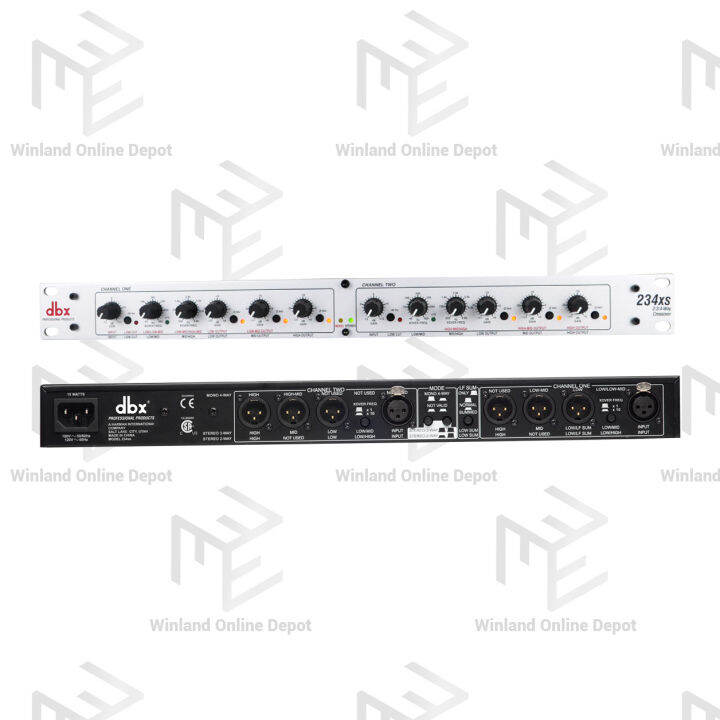 DBX Professional Audio DBX 234XS Stereo 2/3 Way, Mono 4-Way Crossover Equalizer with XLR ...
