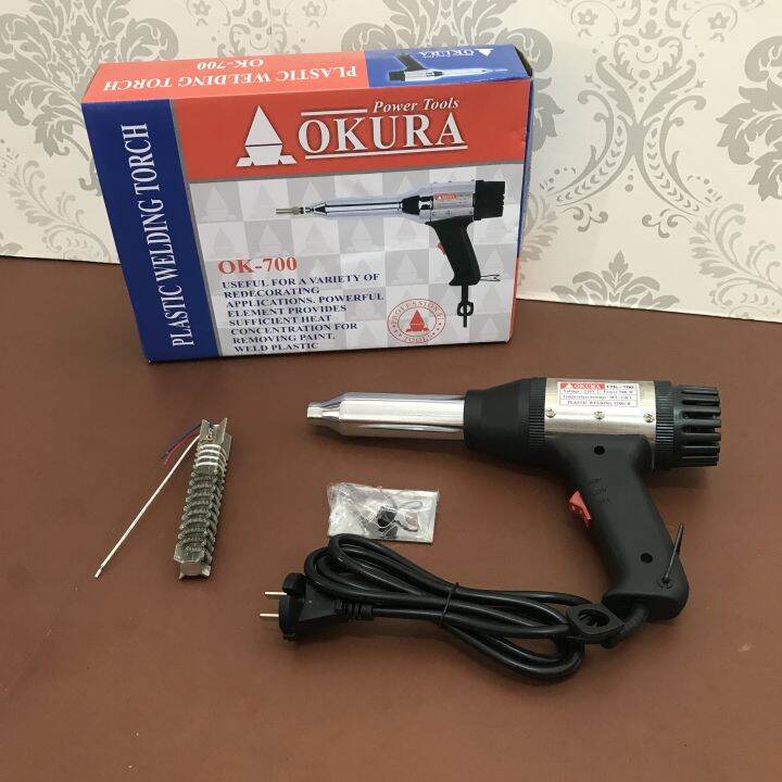 ปืนเชื่อม PVC ปืนเชื่อมพลาสติก เป่าลมร้อน OKURA รุ่น OK-700 เครื่องเชื่อม PVC | Lazada.co.th