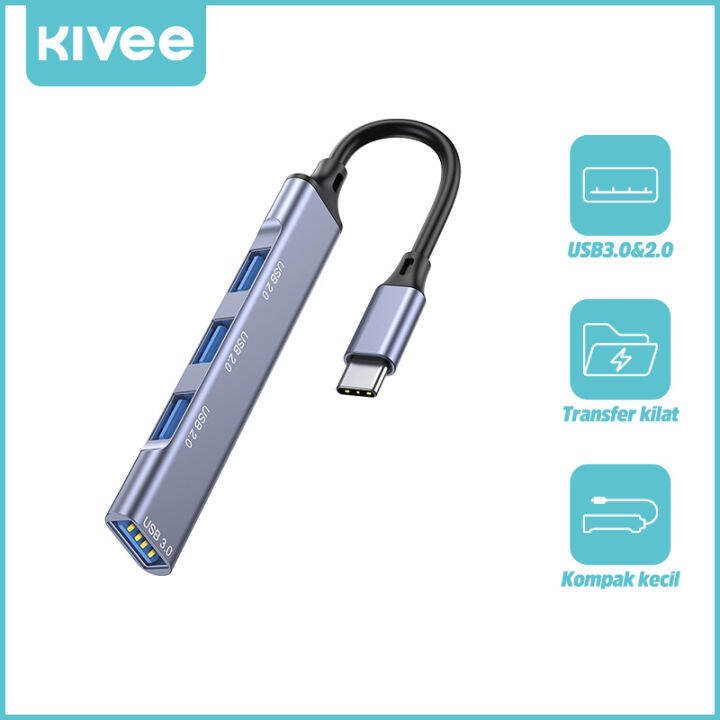 Kivee USB/Type C HUB To USB 4 Port Adapter Splitter Desktop Hub Laptop ...