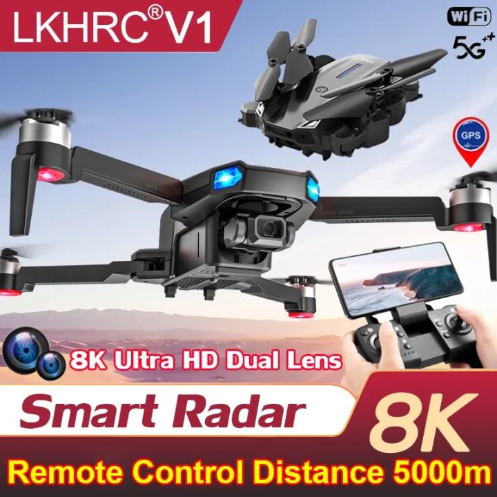 LKHRCV1 Drone 8K HD Pixel Dual Lens WiFi HD Transmission One Key Take ...