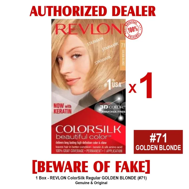 REVLON Colorsilk BEAUTIFUL Color - Revlon GOLDEN BLONDE (#71) Ammonia ...