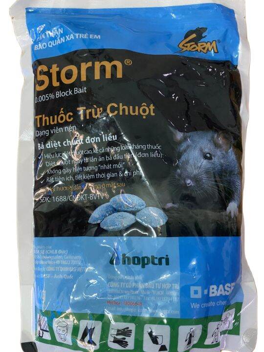 [HCM]Thuốc Diệt Chuột Storm gói 1kg thành phần chính 0.005% Block Bait ...