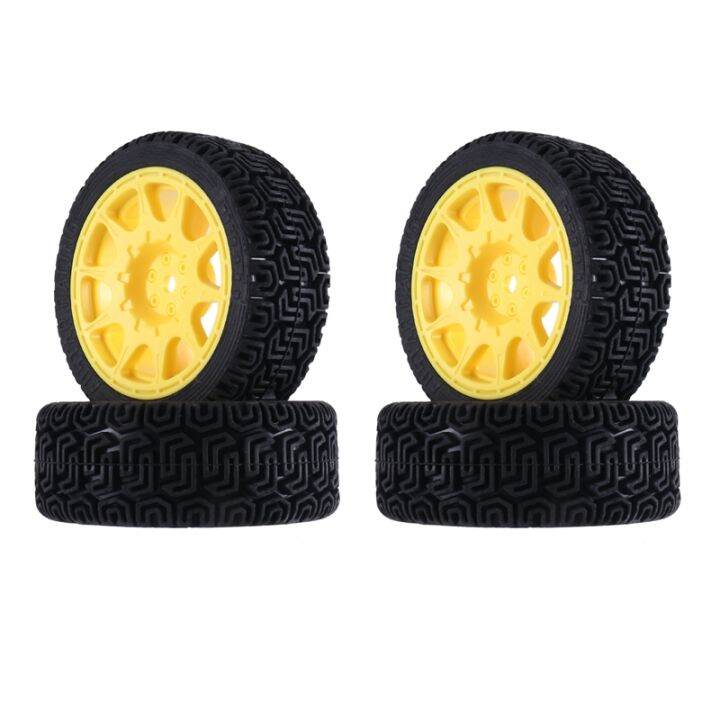 68mm 1/10 RC Car Tires on Road Touring Drift Car Tyre Wheels for Tamiya ...