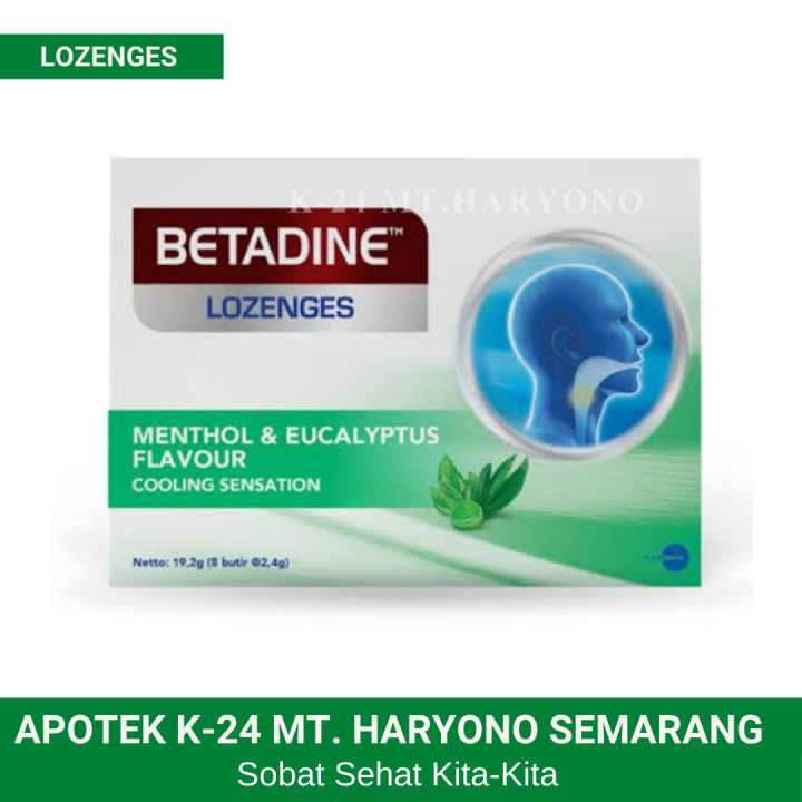 Betadine Lozenges Permen Menthol & Eucalyptus 8 Tablet | Lazada Indonesia