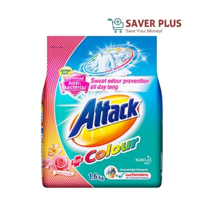 Attack Detergent Powder Colour 1.6kg x 4 PACKS | Lazada