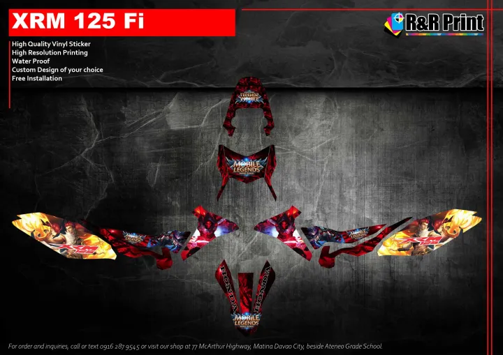 Honda XRM 125 Fi Decal Sticker | Lazada PH