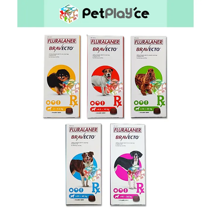 Bravecto Chewable New Packaging with Sticker for DOGS Anti Tick Flea ...