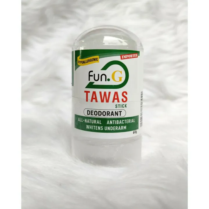 FUN G Tawas Stick All -Natural Antibacterial Whitens Underarm 60g ...